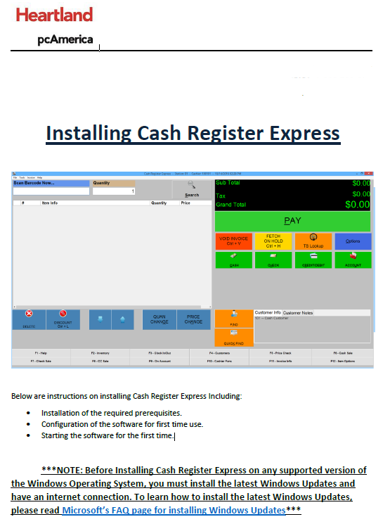 pcAmerica Installing Cash Register Express Guide | POS OF AMERICA