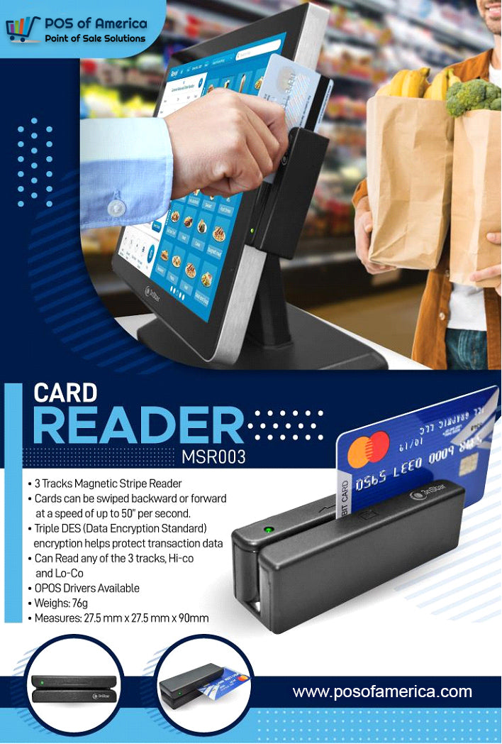 3nStar Magnetic Stripe Reader 3 Tracks USB MSR003 | POS OF AMERICA